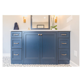 Northfield Beautiful Blue ADA Bathroom - Transitional - Bathroom ...