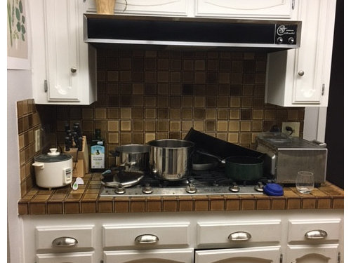 What Color Would You Pick For These Cabinets Brown Tile Is Staying