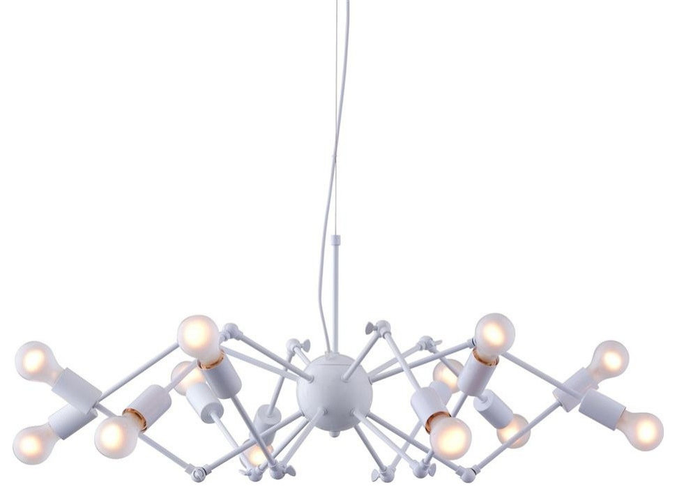Zuo Modern Sleet Ceiling Lamp, White, 50142 - Midcentury - Chandeliers ...