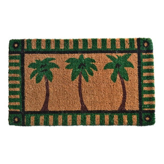 Palm Tree Coir Mat - Tropical - Doormats - by Imports Decor Inc. | Houzz