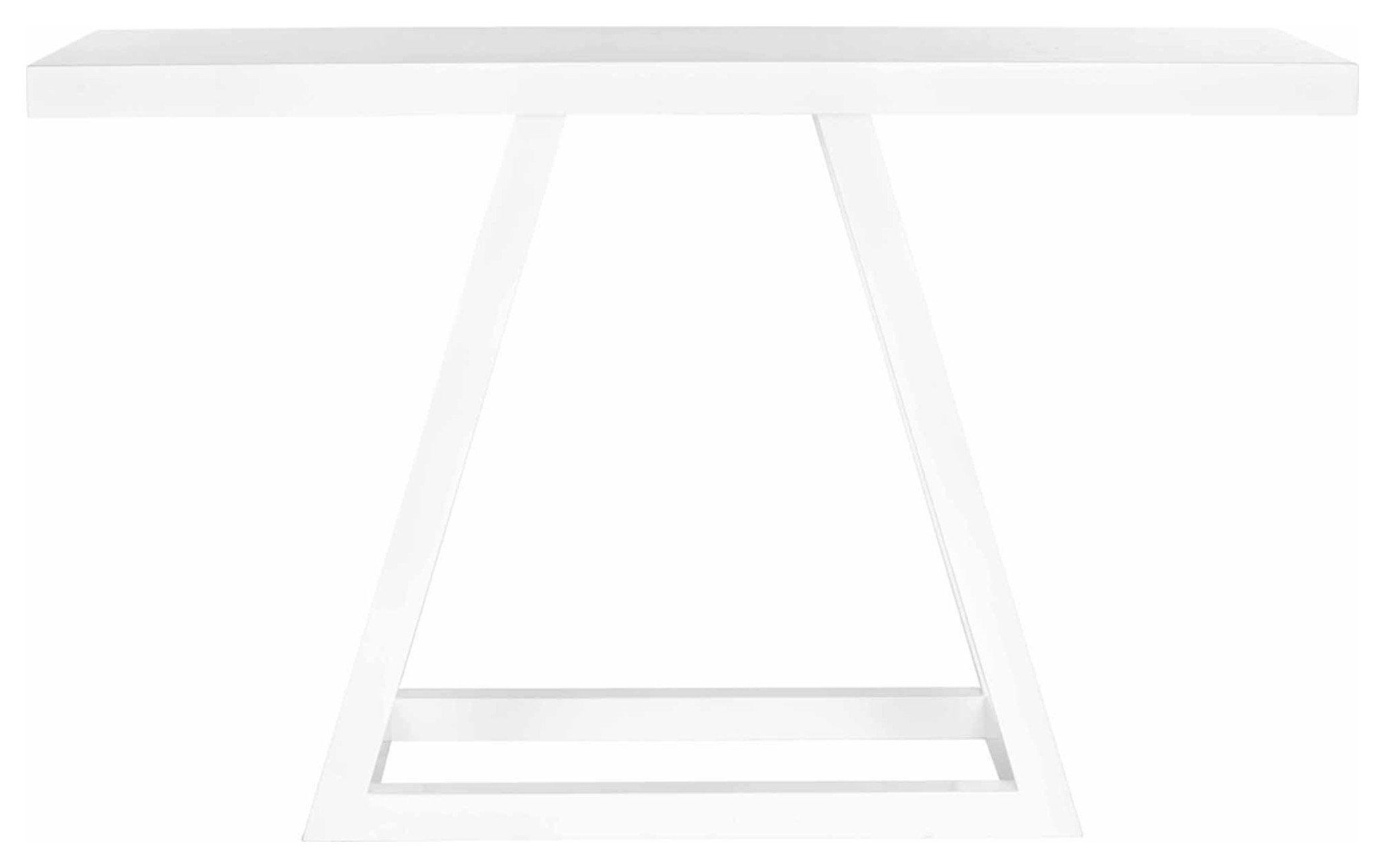 Contemporary Console Table, Triangular Base & Large Top, Lacquered ...