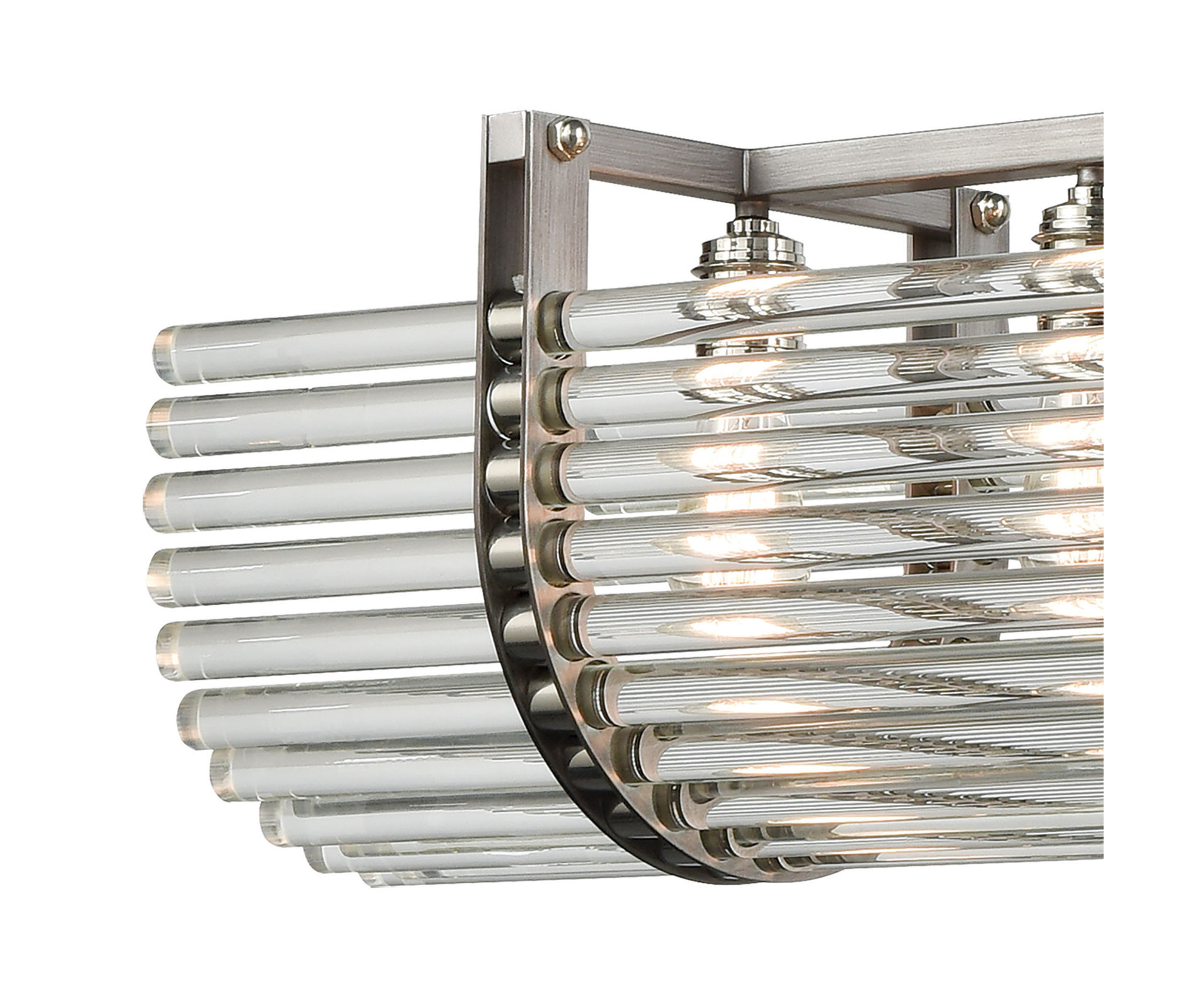 Crystal Rods 6 Billiard/Island Weathered Zinc/Polished Nickel ...