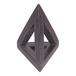 Marble 9" Triangle Table Accent, Gray - Contemporary - Decorative ...