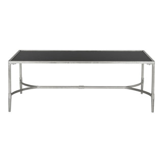 Caleb Coffee Table, Silver/Tempered Glass Top - Contemporary - Coffee ...