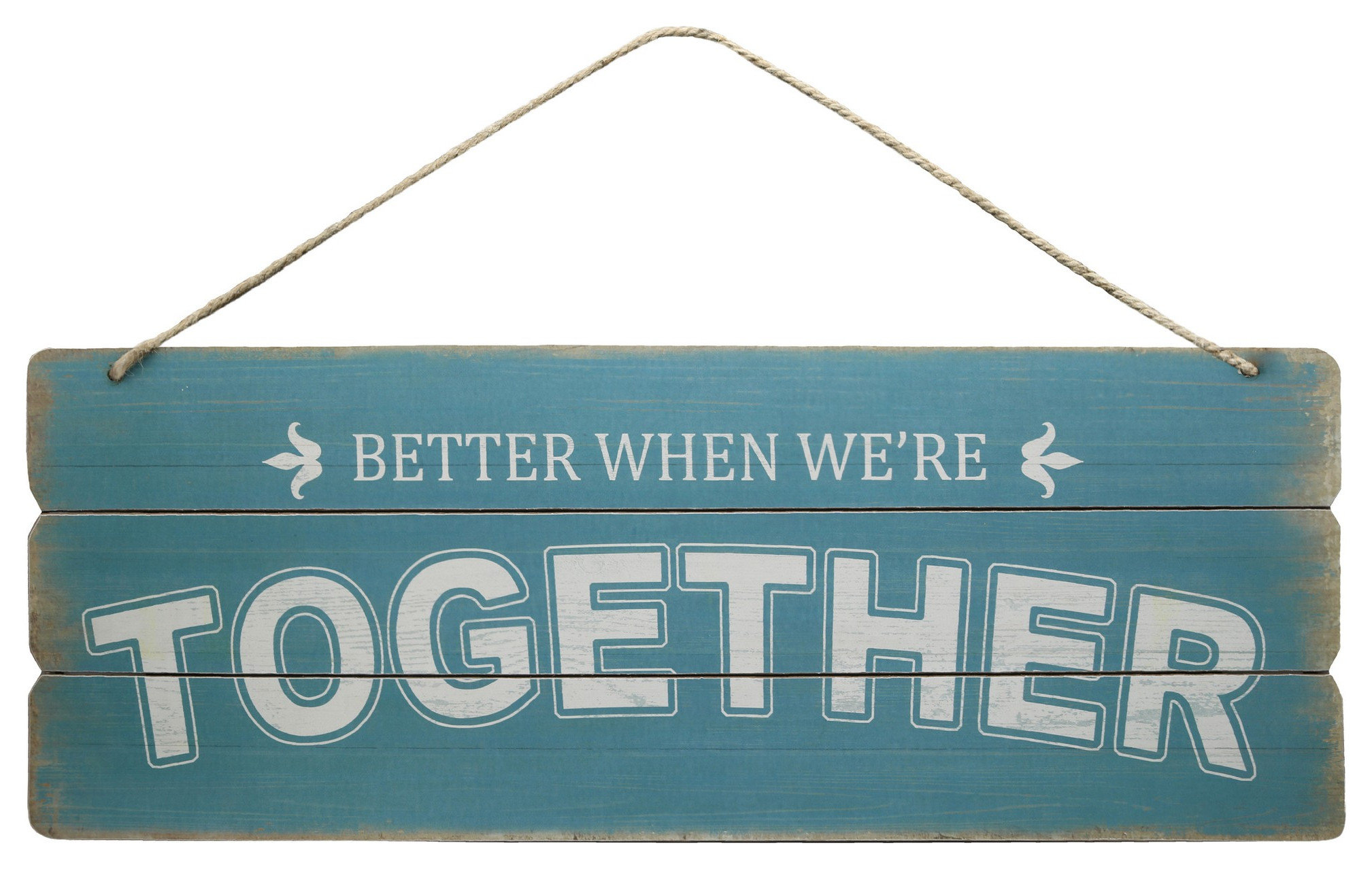 Wooden Wall Art with Better When We are Together Typography, Set of 2 ...