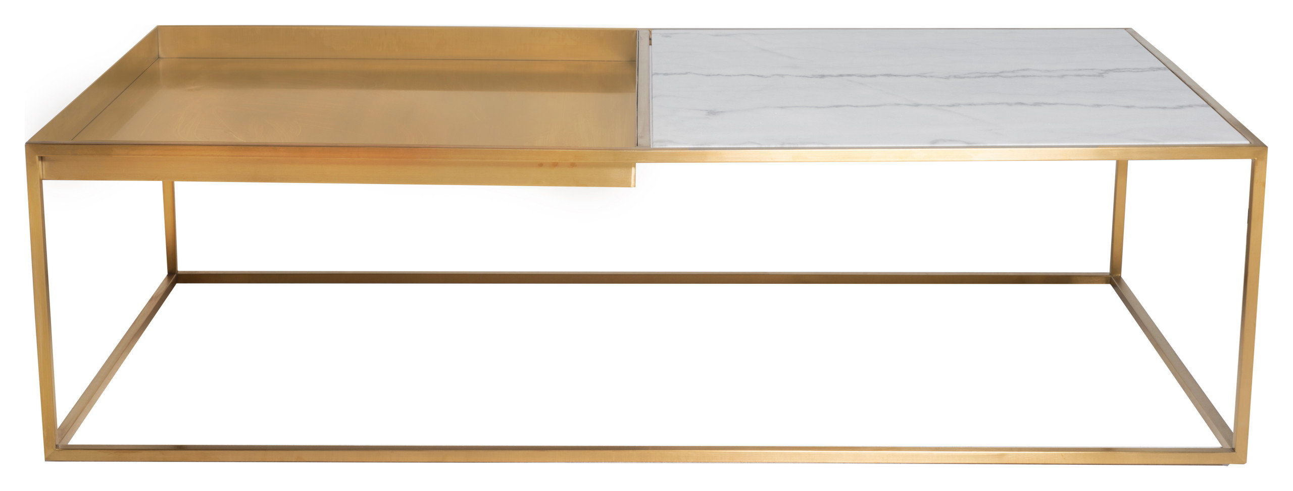 Corbett Coffee Table, White - Contemporary - Coffee Tables - by Nuevo ...