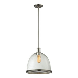 1 Light Pendant in Utilitarian Style - 13 Inches Wide by 14 Inches High ...