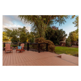 TimberTech Tropical Collection Decking in Antigua Gold with Antique ...