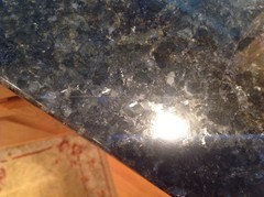 Scratches in new granite