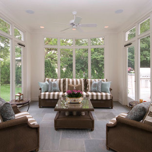 75 Beautiful Slate Floor Sunroom Pictures & Ideas | Houzz
