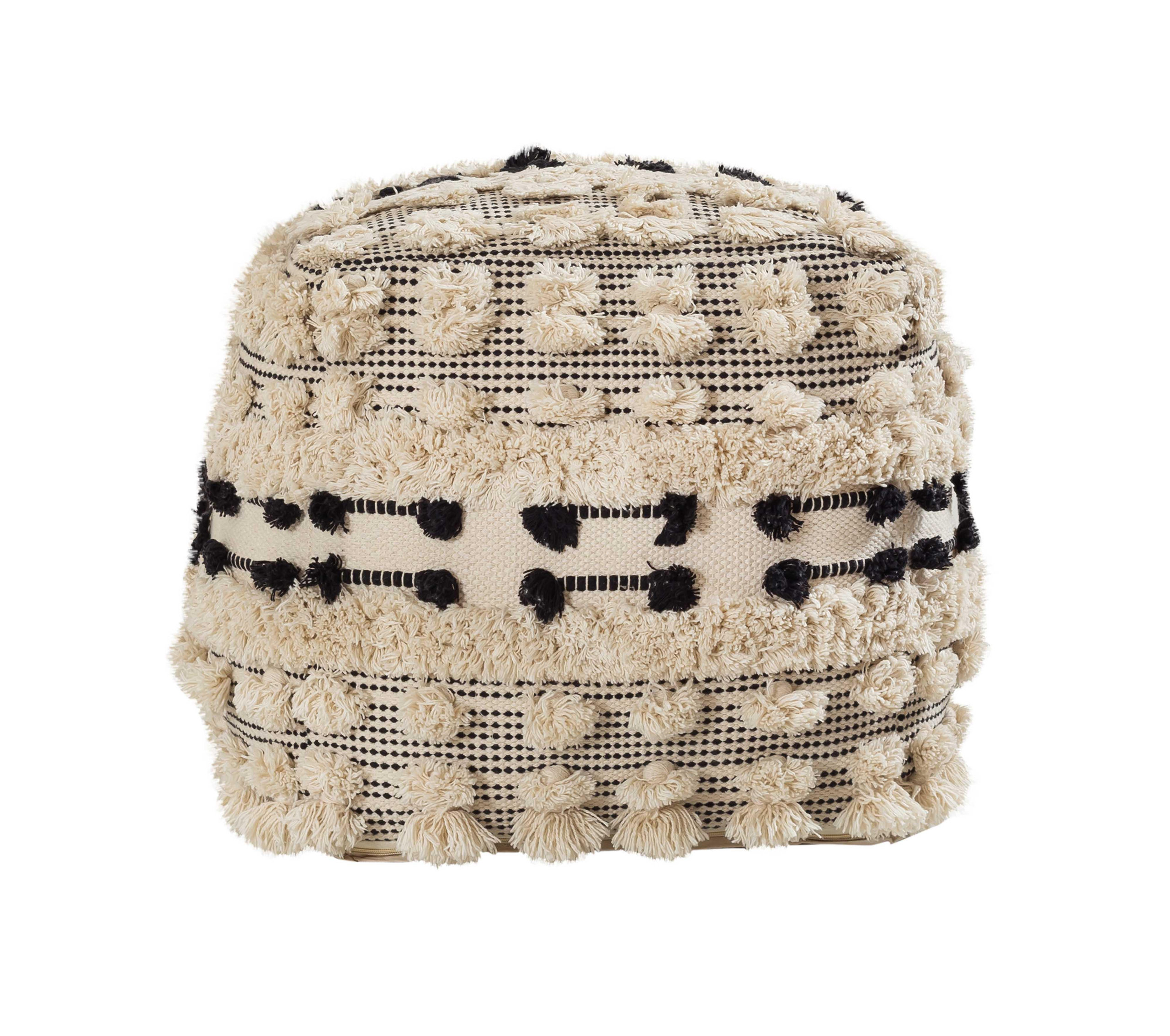 Balhi Cotton Pouf - Scandinavian - Floor Pillows And Poufs - by First of a Kind USA Inc | Houzz