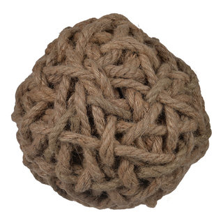 Jute Decorative Ball, Brown - Beach Style - Decorative Objects And ...