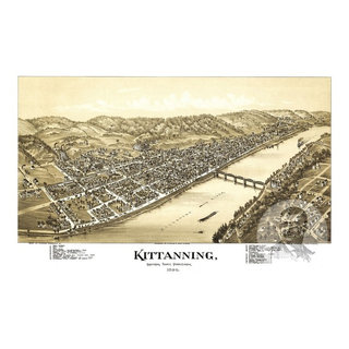 Old Map of Kittanning Pennsylvania 1896, Vintage Map Art Print, 12"x18 ...