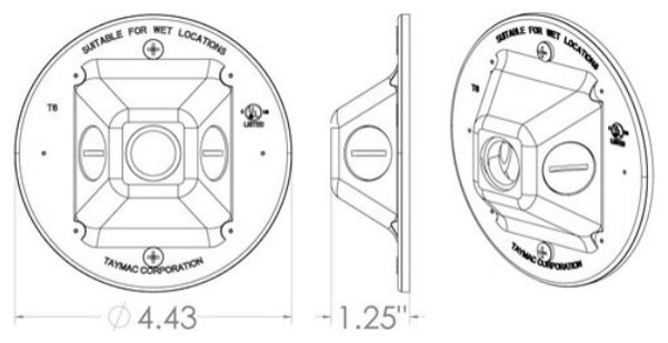Hubbell Bell® PLV330WH Round Weatherproof Cluster Cover with 3 Outlets ...