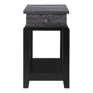 Smart Home Furniture Wood Chairside Table with Lower Shelf in ...