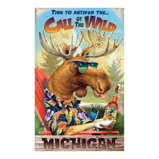 Jim Mazzotta Michigan Art Print, 24"x36" - Contemporary - Fine Art ...