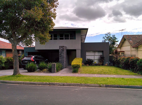 Two tone house render with Woodland Grey | Houzz AU