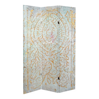 6' Tall Mind's Eye Canvas Room Divider - French Country - Screens And ...