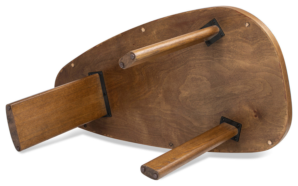 Melvin 60" Oak Wood Oblong Console Table, Cafe Brown - Transitional ...