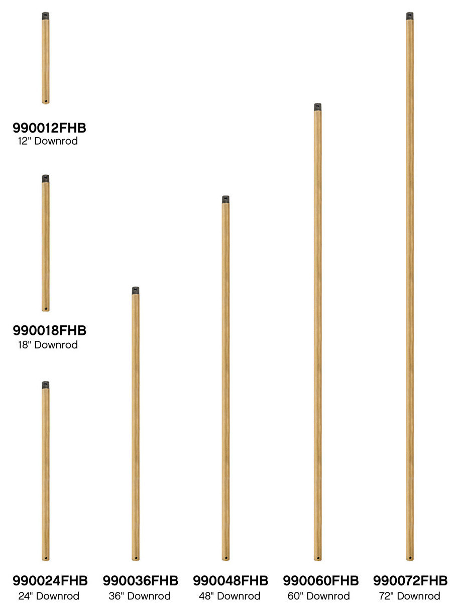 Hinkley 72" Downrod , Heritage Brass - Ceiling Fan Accessories - by ...