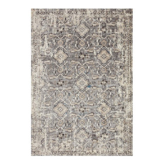 Theory THY-01 Mist/Beige Area Rug, 3'-7" x 5'-7" - Contemporary - Area ...