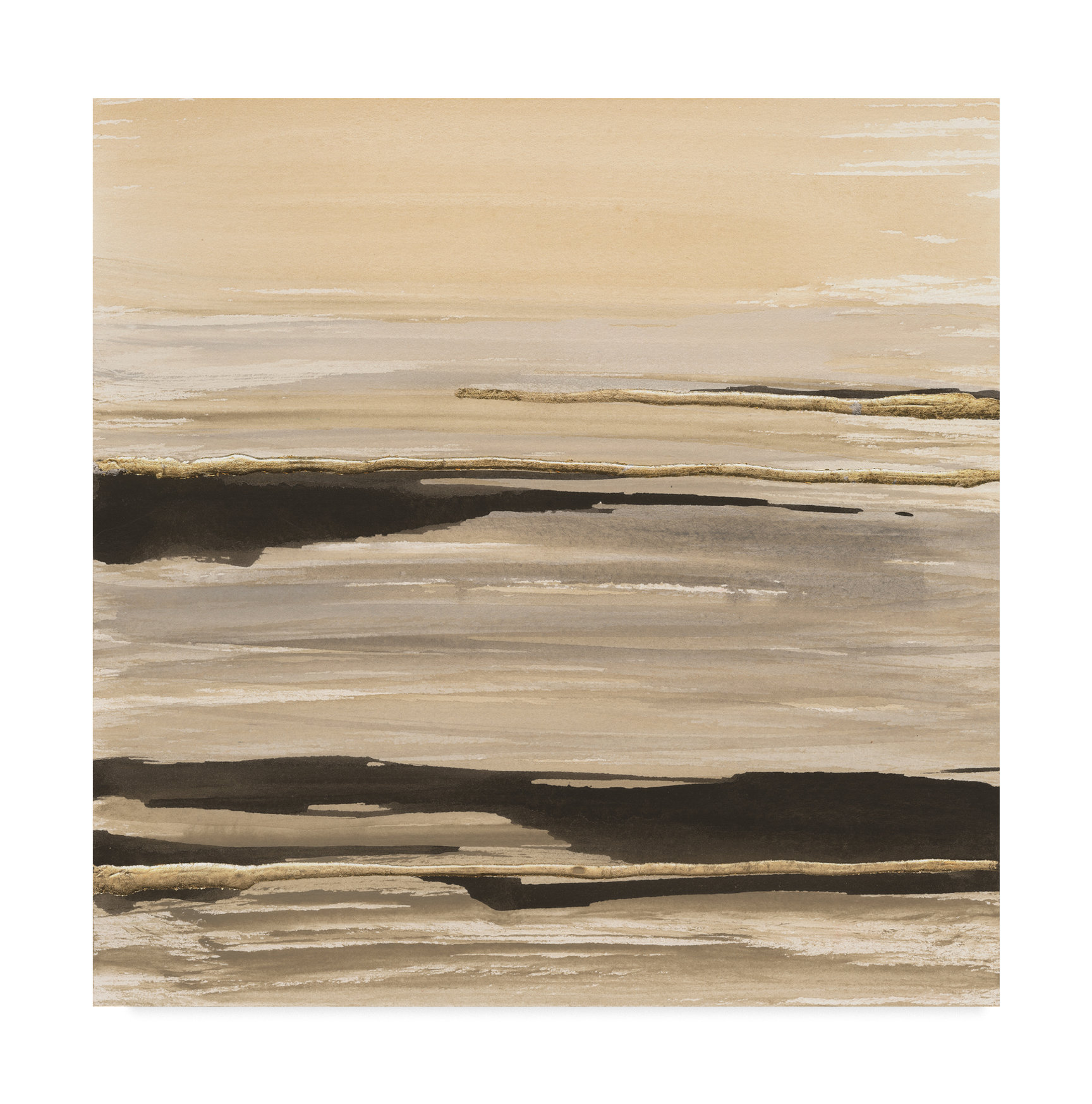 Chris Paschke 'Gilded Surf' Canvas Art, 14"x14" - Contemporary - Prints ...