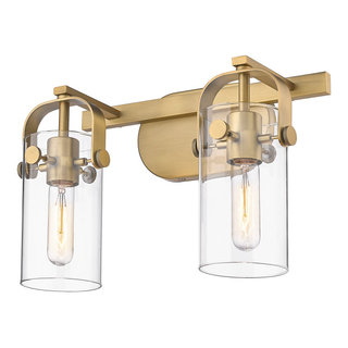 Pilaster II Cylinder, 2 Light 7" Vanity Light - Transitional - Bathroom ...