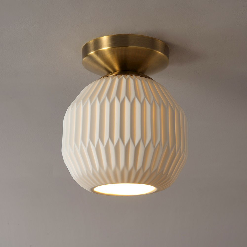Moraga Bone Porcelain Semi-Flush Mount Ceiling Light - Contemporary ...