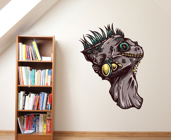 Lizard Vinyl Wall Decal LizardUScolor001, 18 in. - Contemporary - Wall ...