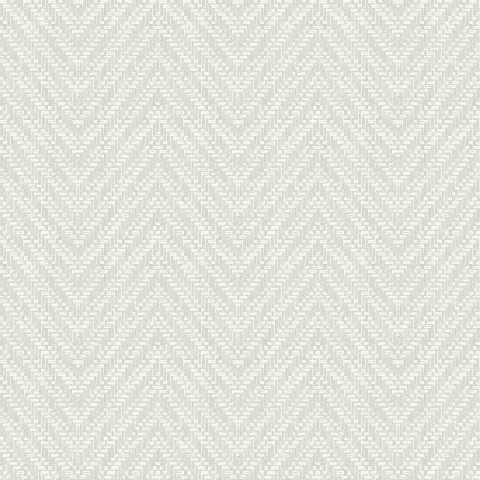 Glynn Silver Chevron, Bolt - Contemporary - Wallpaper - by Brewster ...