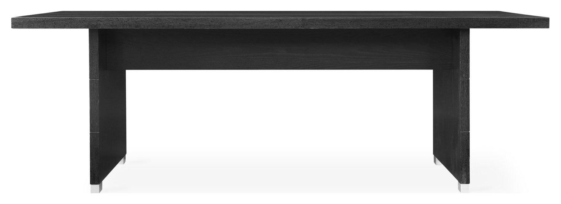 Zuri Furniture 86.5” Modern Ford Black Oak Wood Rectangular Meeting ...