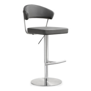 Cosmo Gray Steel Barstool - Contemporary - Bar Stools And Counter ...