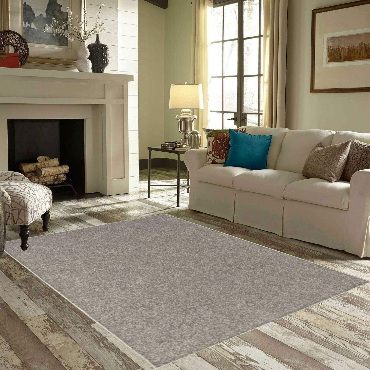 Galaxy Way Pet Friendly Area Rugs, Grey, 5' Round - Transitional - Area ...