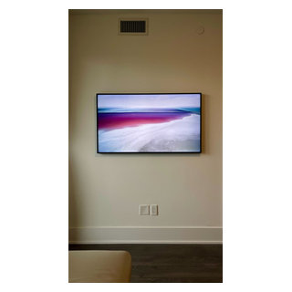 Samsung The Frame Television Installation - Modern - Living Room ...