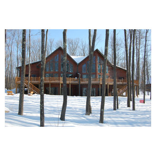 Duplex Log Cabin - Rustic - Other - by Cedar Log Railings | Houzz