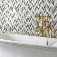 Shaw CS46X Geoscape - 12" x 12" Parallelogram Chevron Mosaic Wall ...