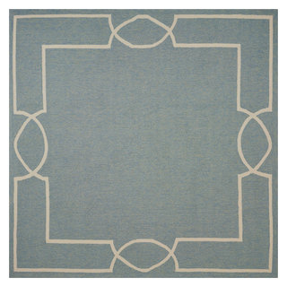 HomeRoots 7' Square UV treated Polypropylene Spa Area Rug ...