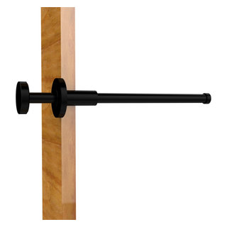 Md-23-Bkm Modern Style Pullout Retractable Garment Rod, Matte Black ...