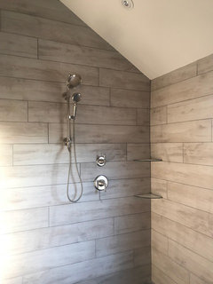 how do you create the Shiplap look on walls with tile?