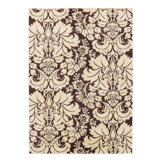 Well Woven Sydney Damask Toile Area Rug, Brown, 7'10'' x 10'6" - French ...