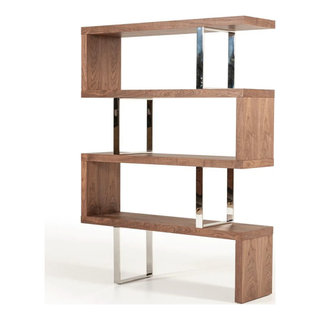 Chelsea Modern Walnut Bookcase - Contemporary - Bookcases - by Virgil ...