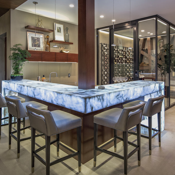 75 Beautiful Home Bar with Onyx Benchtops Ideas & Designs - January ...