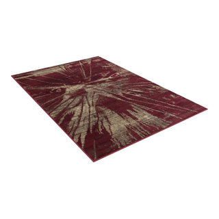 Allstar Rugs 2'x7' Runner Abstract Weathered Splatter Rug in Volcano ...