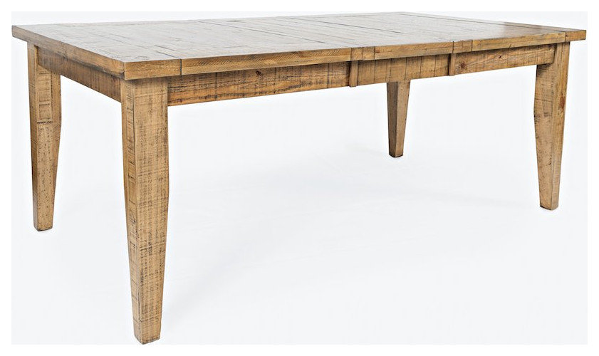 Telluride Rustic Farmhouse Solid Wood 78 Extension Dining Table ...