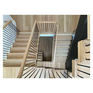96_Dramatic cantilevered no-riser staircase, Bethesda, MD 20814 ...