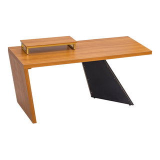 Modern Office Desk, Monitor Riser Stand - Modern - Desks And Hutches ...