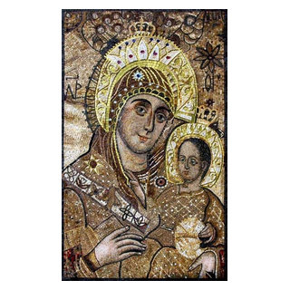 Vierge Marie Et Jesus Mozaique, 48" x 48" - Traditional - Tile Murals ...