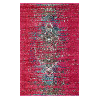 Rug Unique Loom Vita Fuchsia Rectangular 4' 0 x 6' 0 - Contemporary ...
