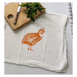 Quail Tea Towel - Contemporary - Dish Towels - by artgoodies | Houzz