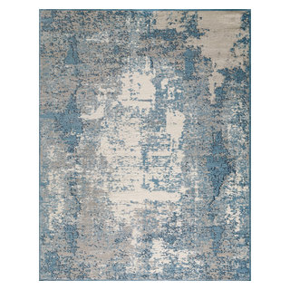 Noori Rug Lagoon Adrian Ivory and Lt. Blue Rug, 7'10" x 10'0 ...